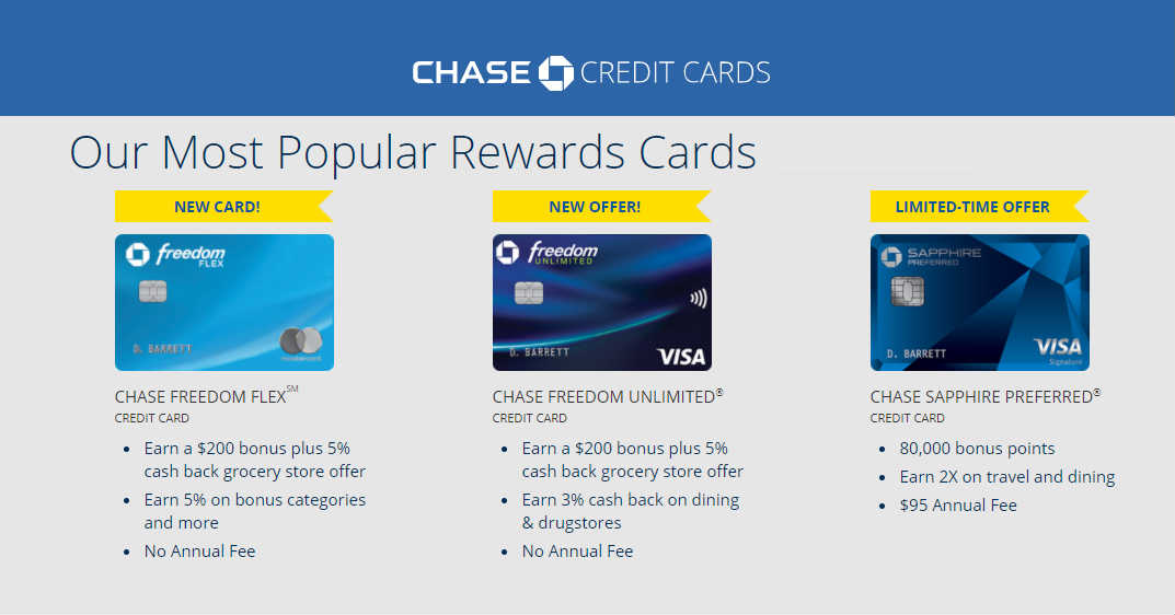 Chase 信用卡推荐， Chase 最好的5张信用卡 - 在美国